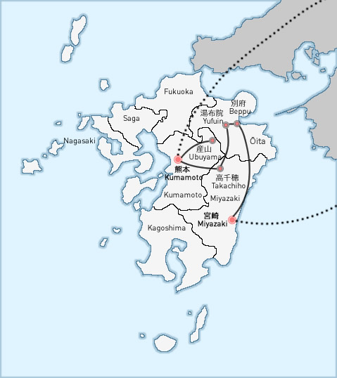 Kyushu-Reiseroute - Japan Almanach - Blog
